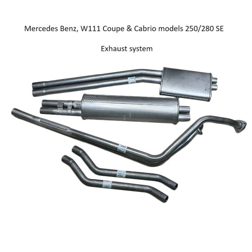 Mercedes W111 Coupe & Cabrio 250SE 280SE Exhaust system 1084902120 ...