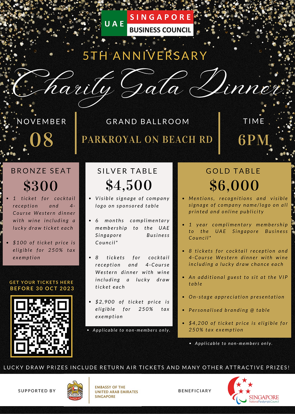 UAESBC 5th Anniversary Charity Gala Dinner, 8th November 2023