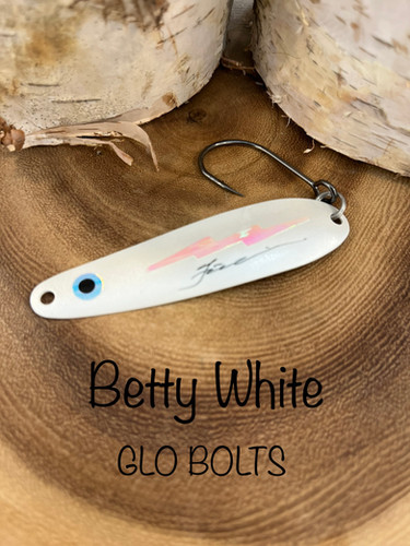 Betty White GLO BOLT 3.25” Spoon | Fishinator Lures