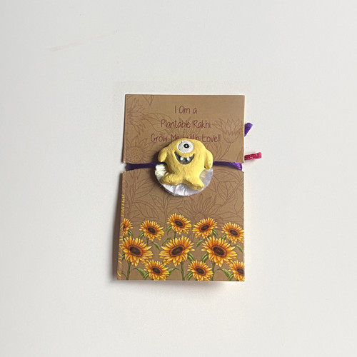 Teeth Monster Paper Mache Plantable Rakhi | Impressive Crafts