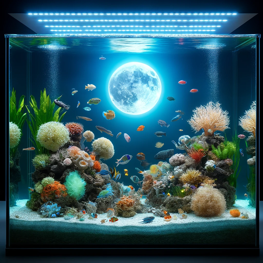How to do a moonlight aquarium setup?
