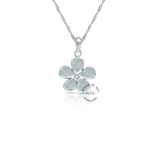 Silver forget me not pendant | Forget Me Not Ashes