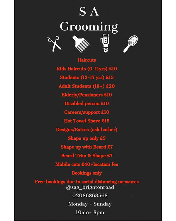 Prices | SA Grooming