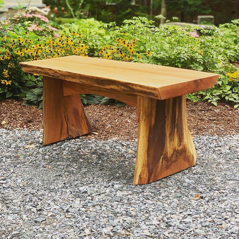 Live Edge Garden Bench