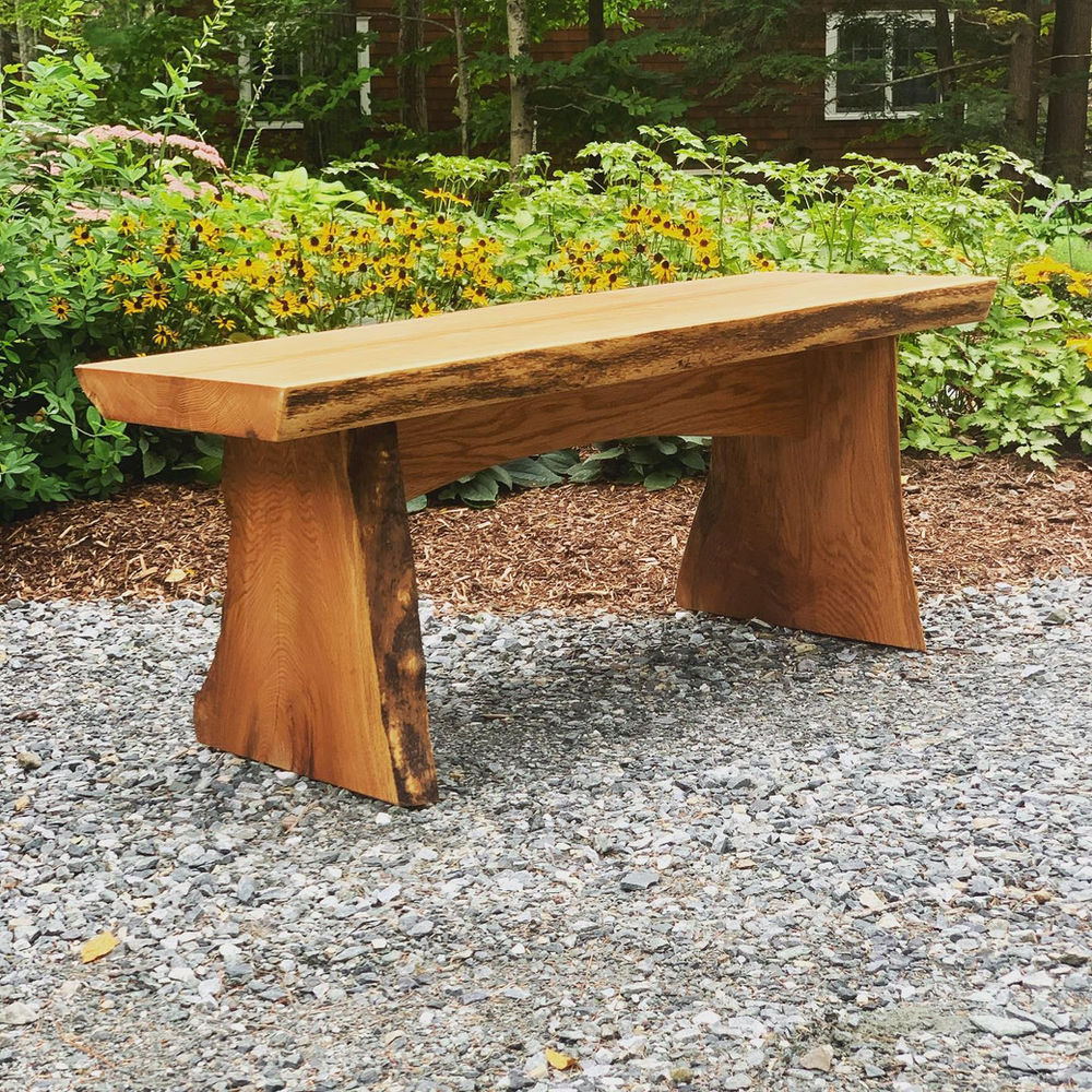 Live Edge Garden Bench