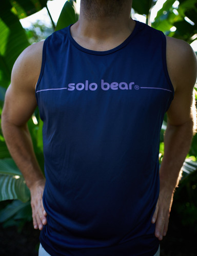 Dark Blue Gym Vest | Solobear