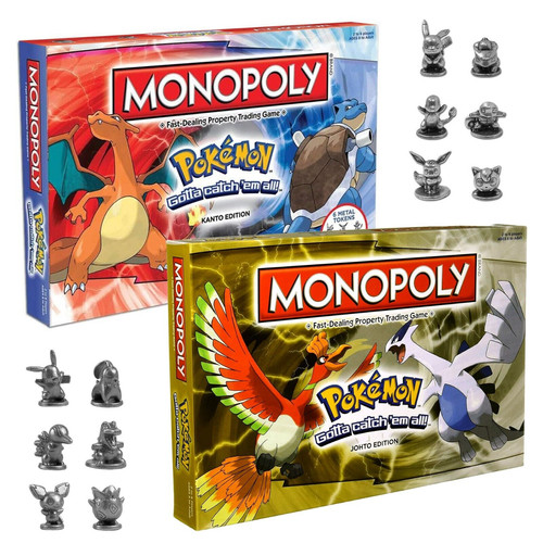 Pokémon Monopoly Board Game Kanto or Johto Edition | LCM Leisure Ltd