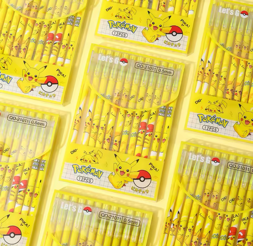 Pokemon Pikachu Erasable Pens 12 Pack | LCM Leisure Ltd