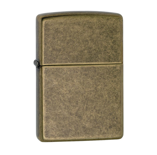 Zippo Antique Brass Flat Bottom Lighter | LCM Leisure Ltd