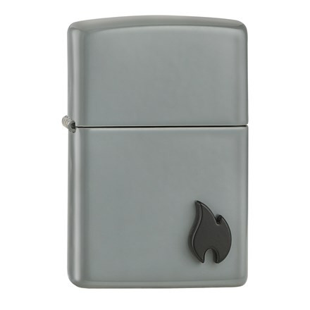Zippo Regular Black Flame Small Emblem Refillable Windproof Lighter ...