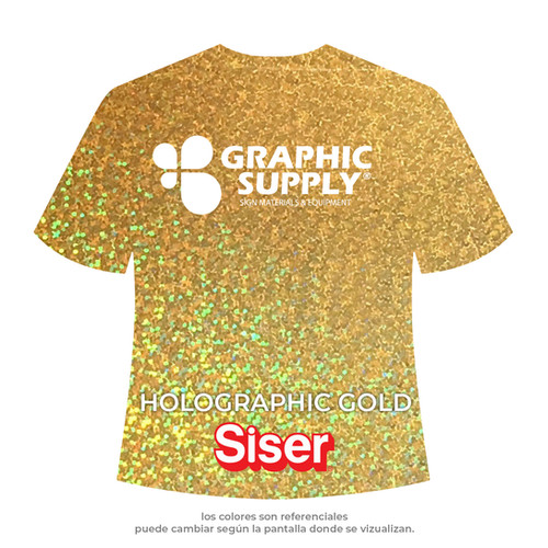 VINIL TEXTIL SISER HOLOGRAPHIC GOLD / DORADO | Graphic Supply PTY