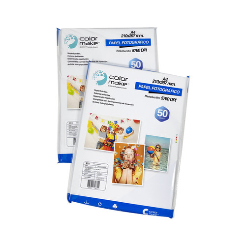 PAPEL FOTOGRAFICO DOBLE CARA BRILLANTE COLOR MAKE 240Grs | Graphic ...