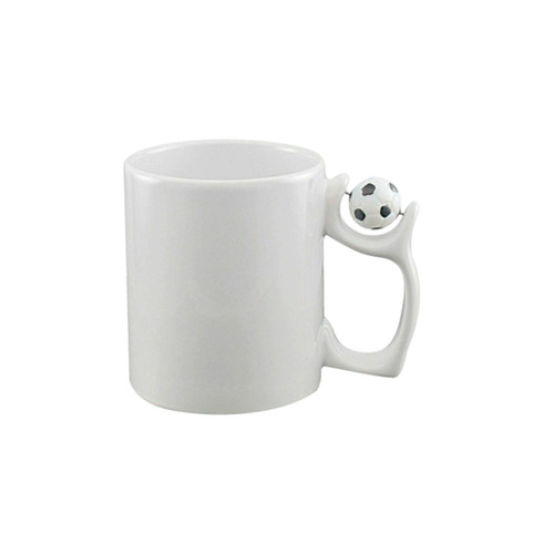 Taza Blanca Con Pelota De Futbol Sublimable Graphic Supply Pty