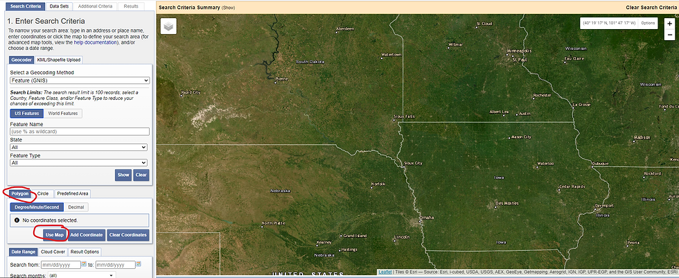 How to find and download Landsat data.