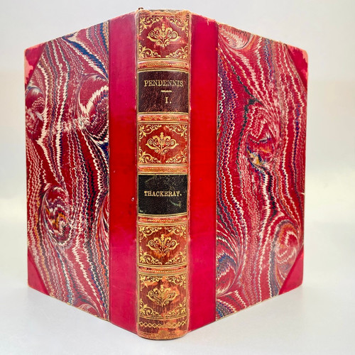 1879 Thackeray Pendennis Vol 1 Illustrated, Half-Bound Leather, Smith ...