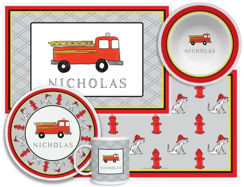 Firetruck Dinnerware Set | Dondis & Ross