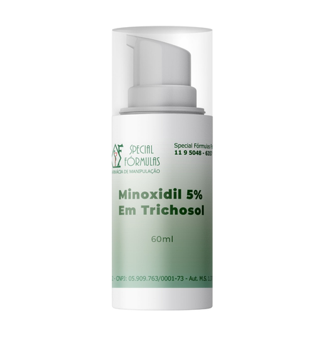 Minoxidil 5% em Trichosol para Cabelos e Barba (Sem Álcool) - 60ml ...