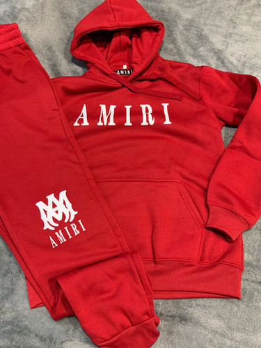 Red Amiri sweatsuit | Swagga Spot