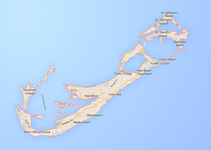 Bermuda Historical Landmarks Map | presevation