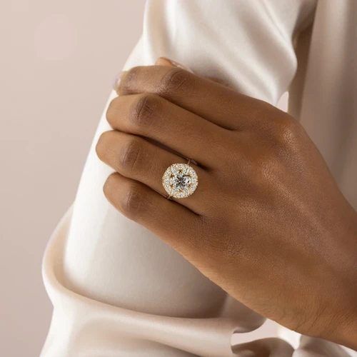 14K Solid Gold Gray Diamond Ashen Ring | The Karat Store