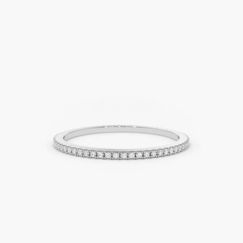 Thin micro pave wedding band store