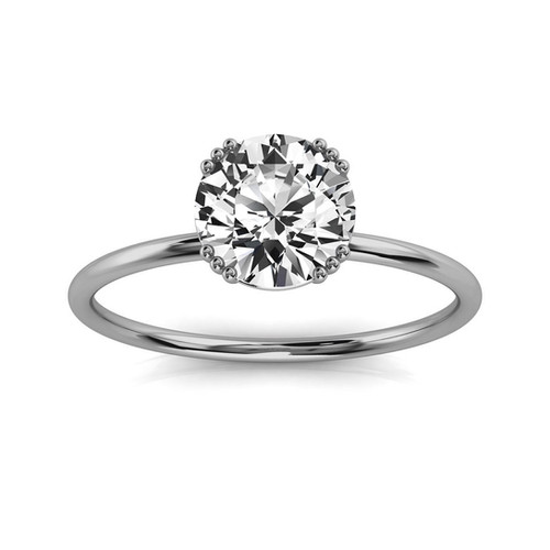 14K Solid Gold Solitaire 2ct Engagement Ring | The Karat Store