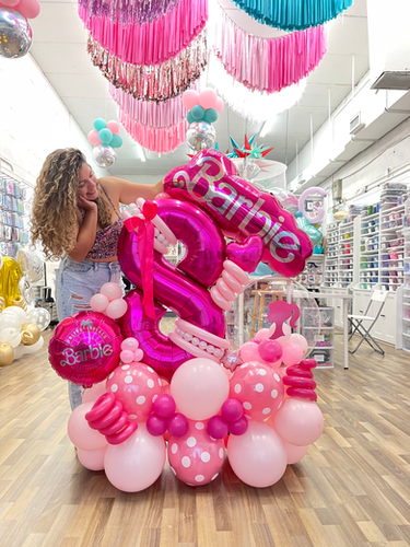 Barbie Birthday Balloon Bouquet | DecorbyHeidy