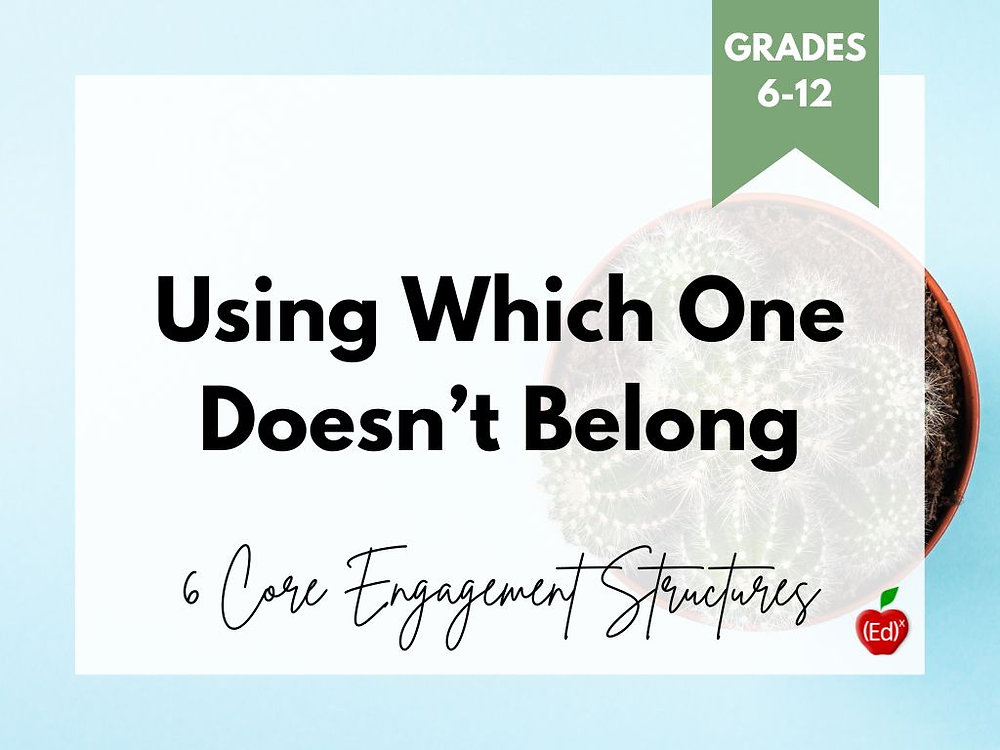 Using Which One Doesn’t Belong in Secondary Math