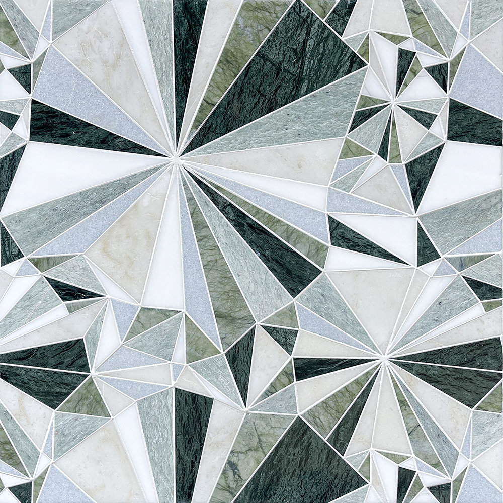 Diamond Starburst Green by Allison Eden Studios
