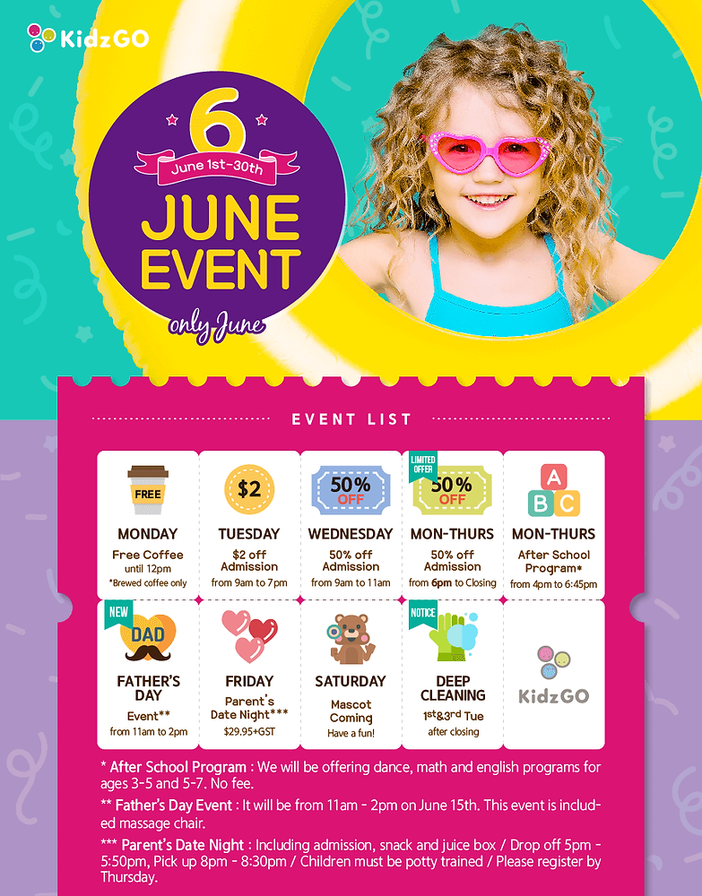 JUNE EVENT CALENDAR