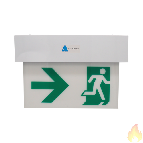 Auto-Source / Wall Mount 3W LED Exit Sign Plate 320mm LED / ALED-P320B | FIREXFIRE