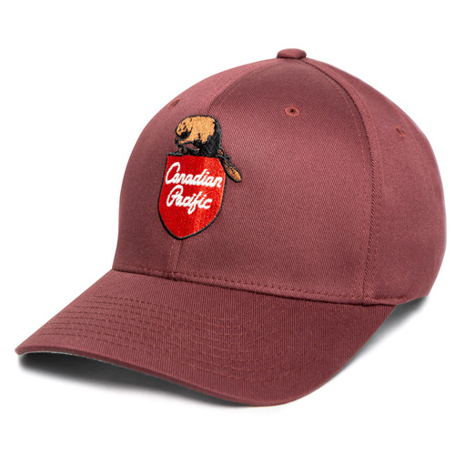 Canadian Pacific 1960's Beaver Shield Flexfit® Maroon Cap | Elevation Media