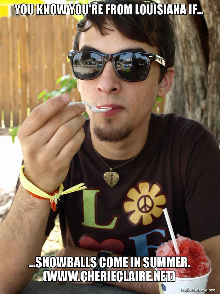 In Louisiana, snowballs come in summer