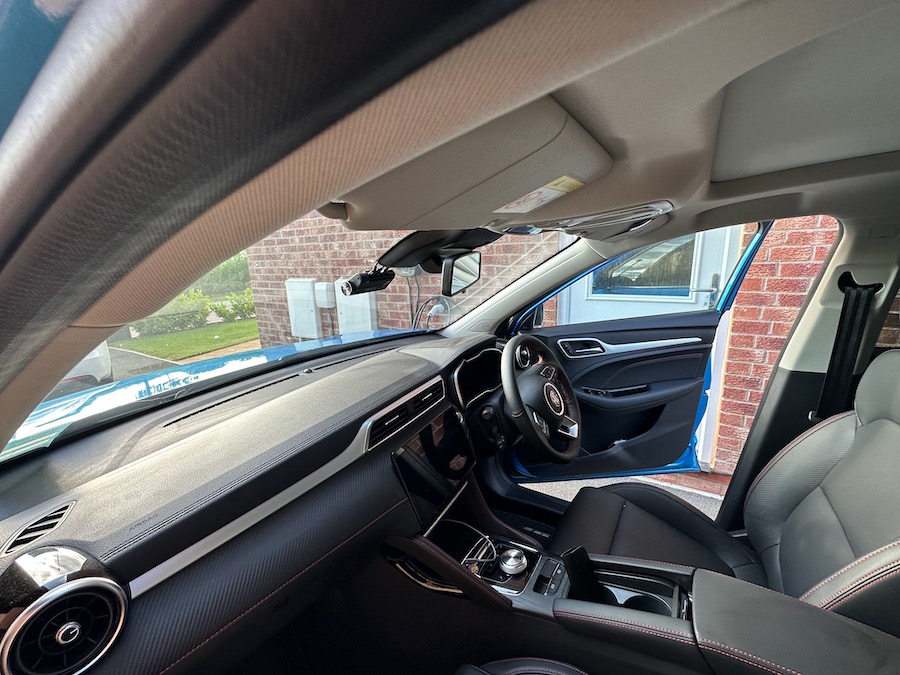 MG ZS EV Dashcam install in Harrogate - North Yorkshire