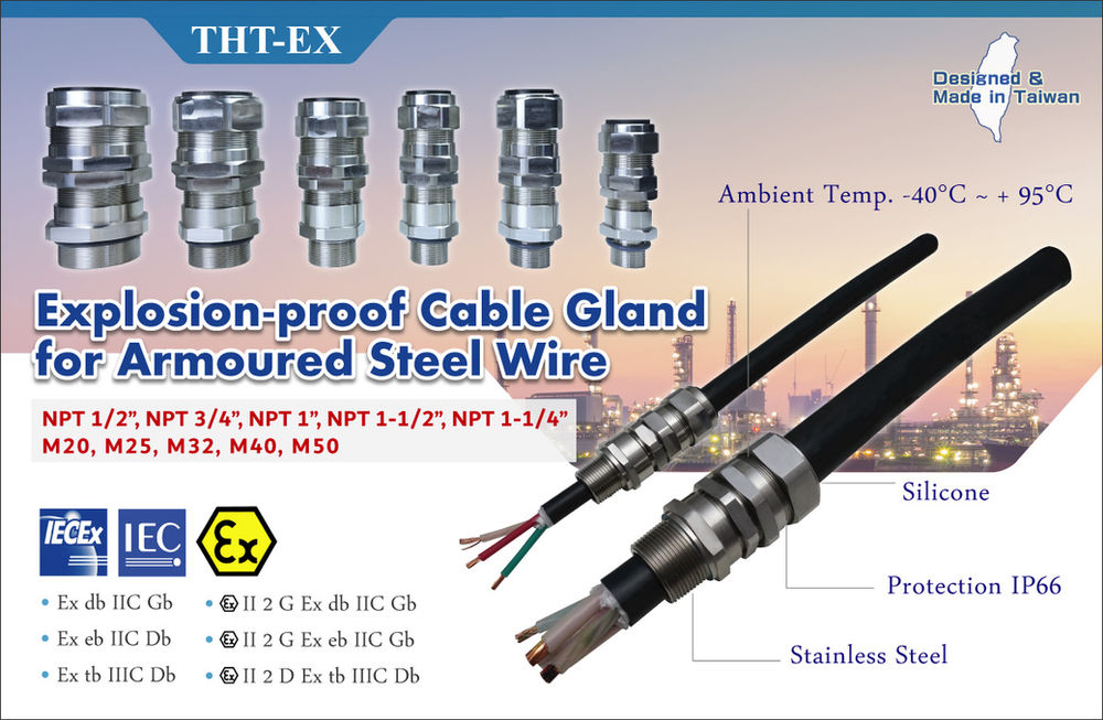New Entrance Threads of Cable Gland for Armoured Steel Wire with IECEx ...