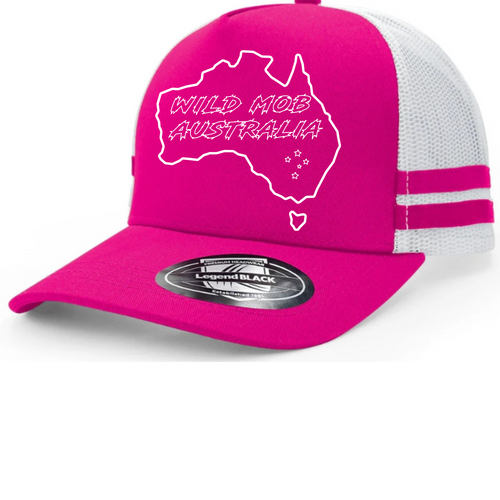 Wild Mob Australia Trucker Cap Pink with New Logo | Wild Mob Australia