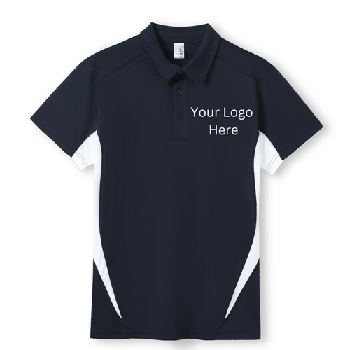 Printed work polo Navy/White | Wild Mob Australia