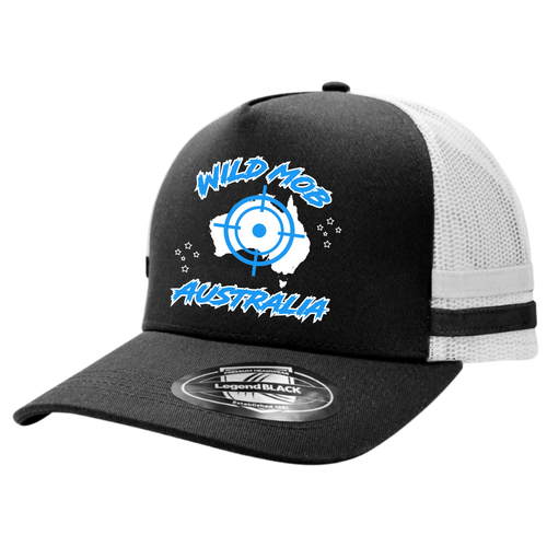 Wild Mob Australia Trucker Cap Black with Blue OG Logo | Wild Mob Australia