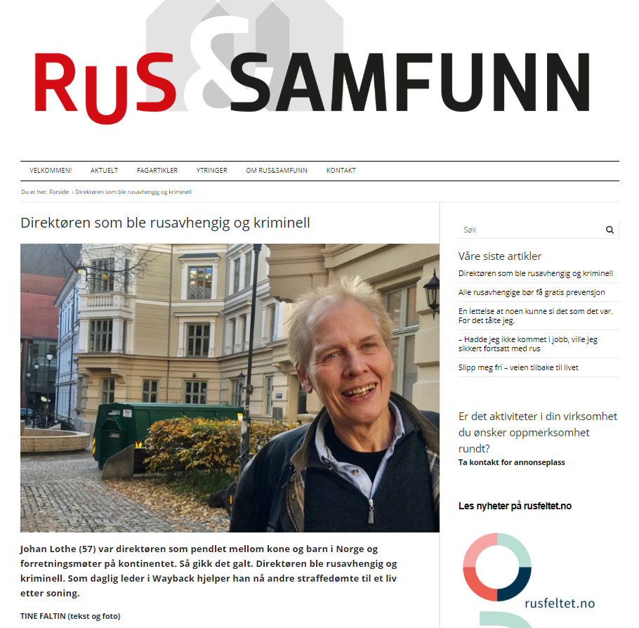 Portrettintervju med Johan Lothe