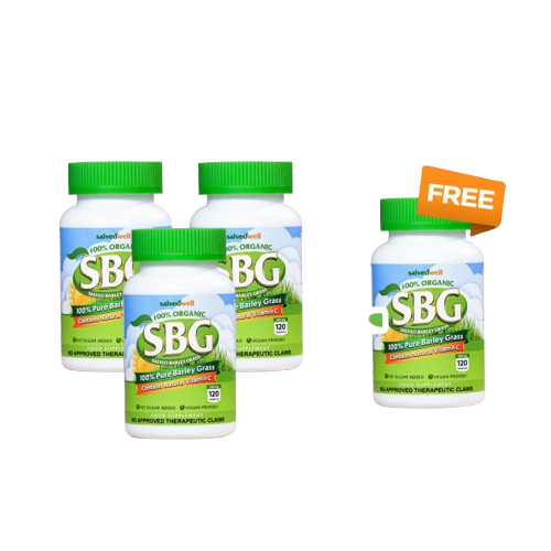 SBG Capsules in a Bottle 3+1 | Salveo Barley Grass