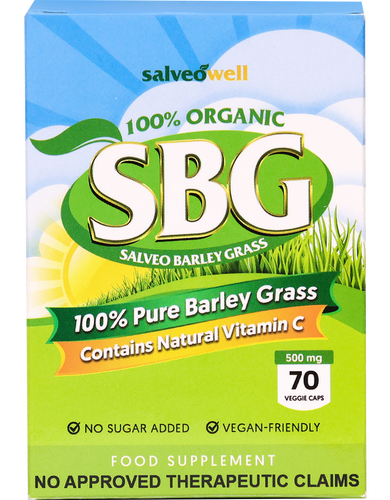 SBG Capsules in blister | 500mg | 70s | Salveo Barley Grass