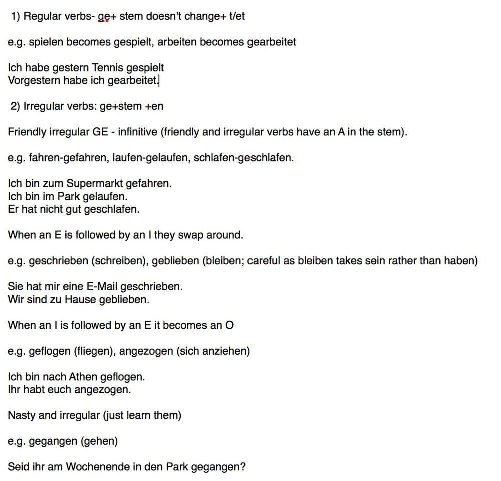 Learn the Perfekt tense in German here