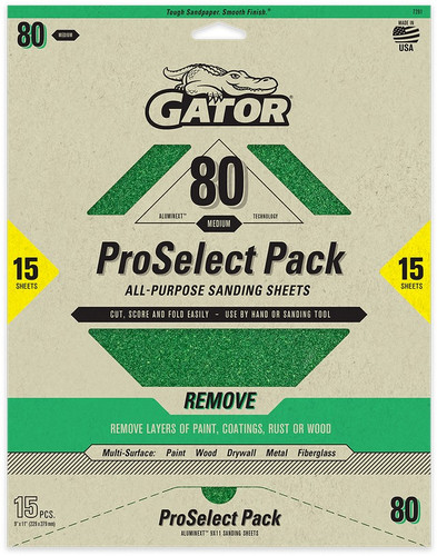 Gator 9" x 11" Premium Dry Sand Sheet-Remove (15pk) | Fine Finish Supply