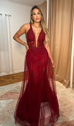 Vestido Elizabeth Marsala | Paete Closet SA