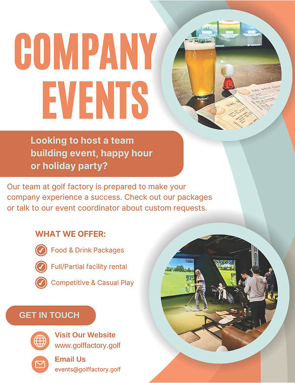 Private Events | The Golf Factory