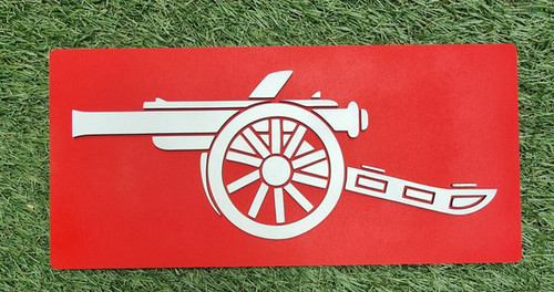 ARSENAL 1967-77 CANNON LASER CUT BADGE | MADJACKSIGNS