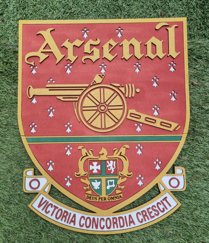 Wooden Stained Old Arsenal Badge | MADJACKSIGNS