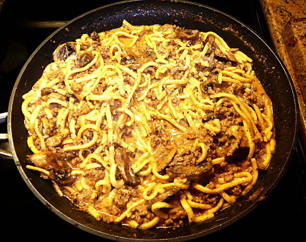 Simple Beef Stroganoff with Spaetzle