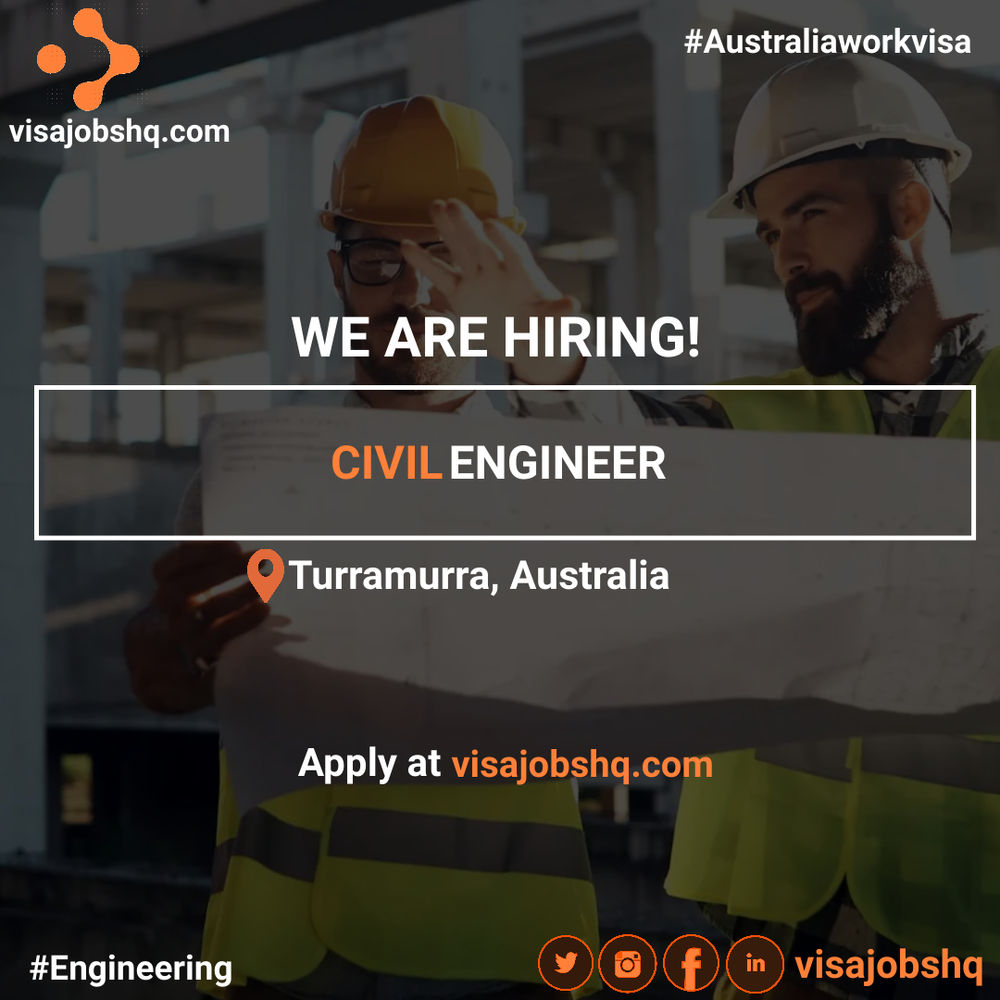 CIVIL ENGINEER, RELOCATE TO AUSTRALIA WITH WORK VISA SPONSORSHIP