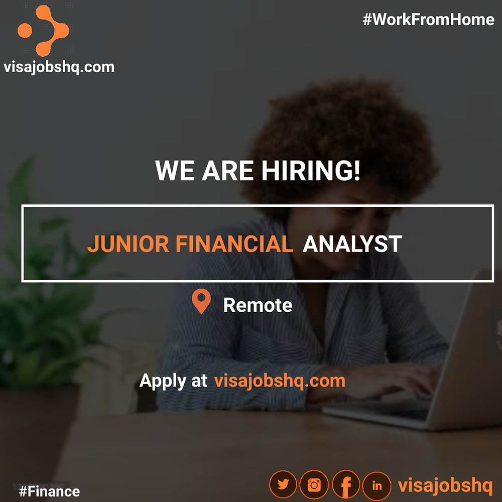 JUNIOR FINANCIAL ANALYST, FULLY REMOTE | WORK FROM HOME